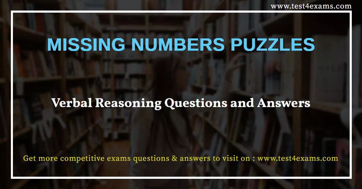 Missing Number Puzzles | Verbal Reasoning Questions | Test 4 Exams